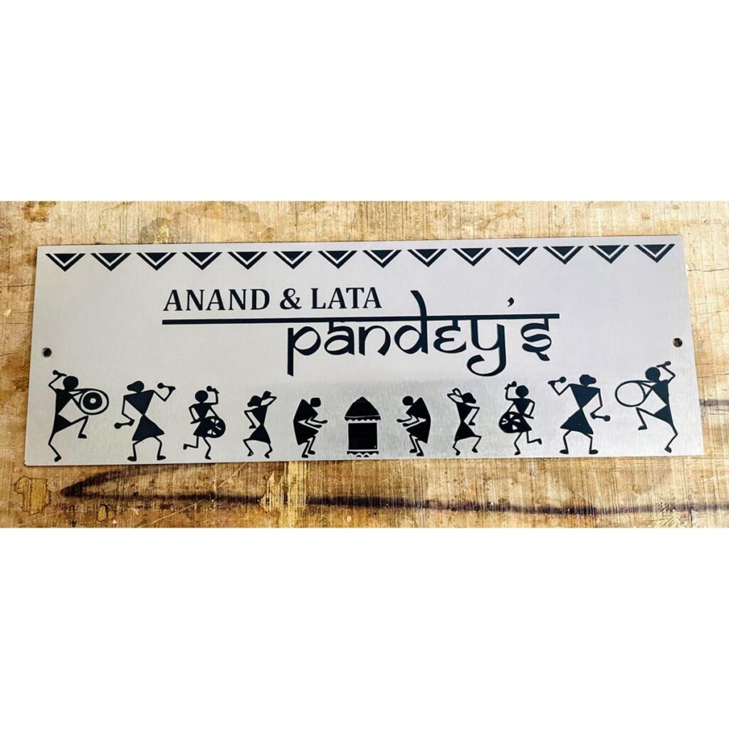 Personalized Metal Engraved Name Plate Elevate Your Space