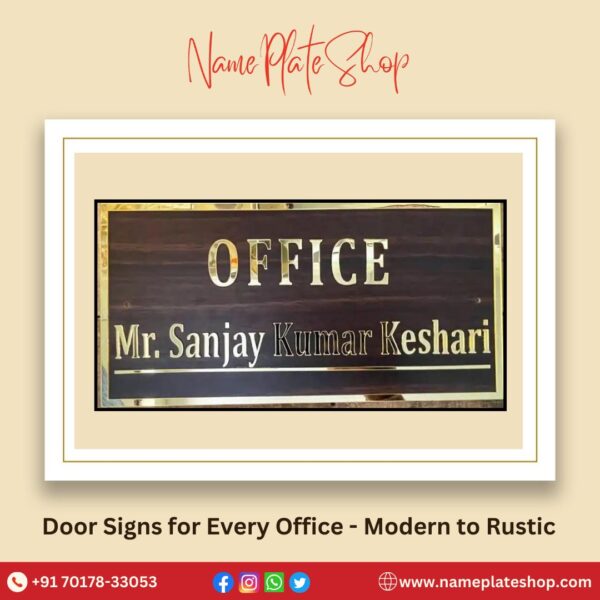 Office Door Signs - Explore Modern to Rustic Styles