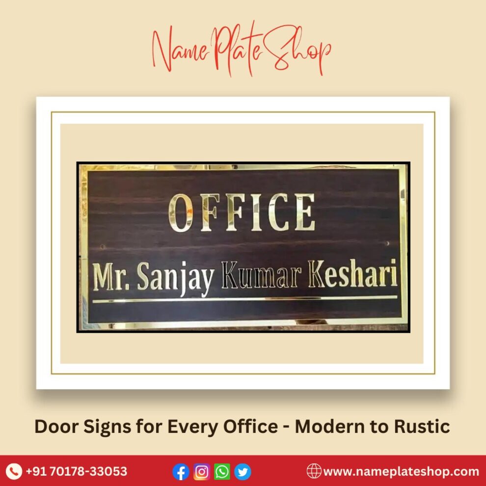 Office Door Signs - Explore Modern to Rustic Styles