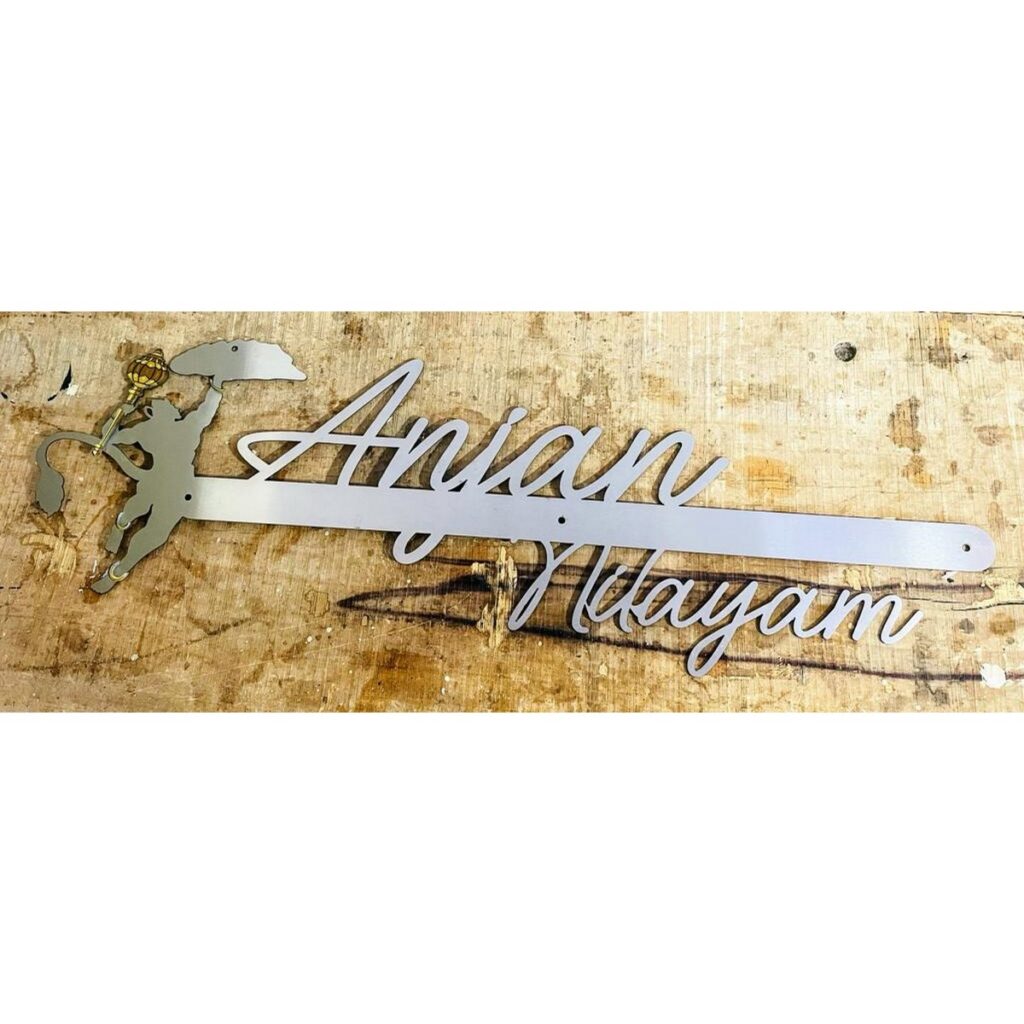 Hanuman Cutout Home Name Plate | Stainless Steel Designed