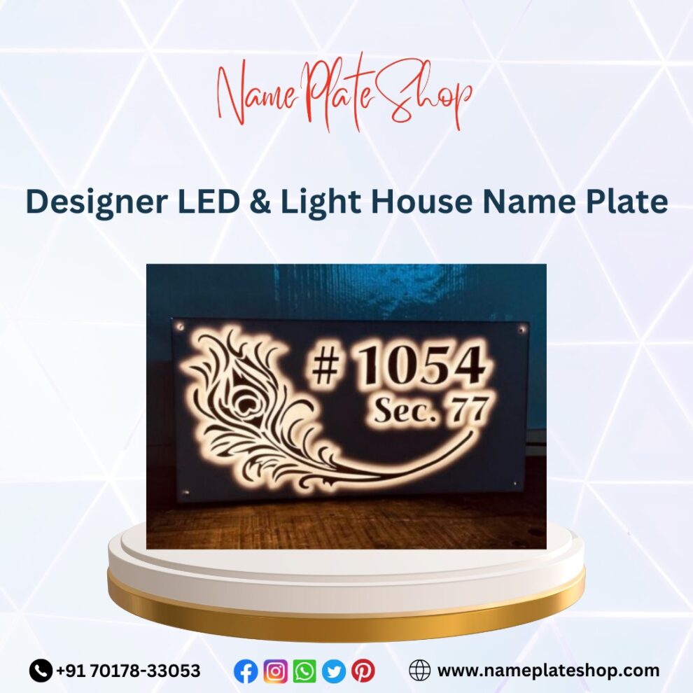 Designer LED & Light House Nameplates Illuminate Your Home