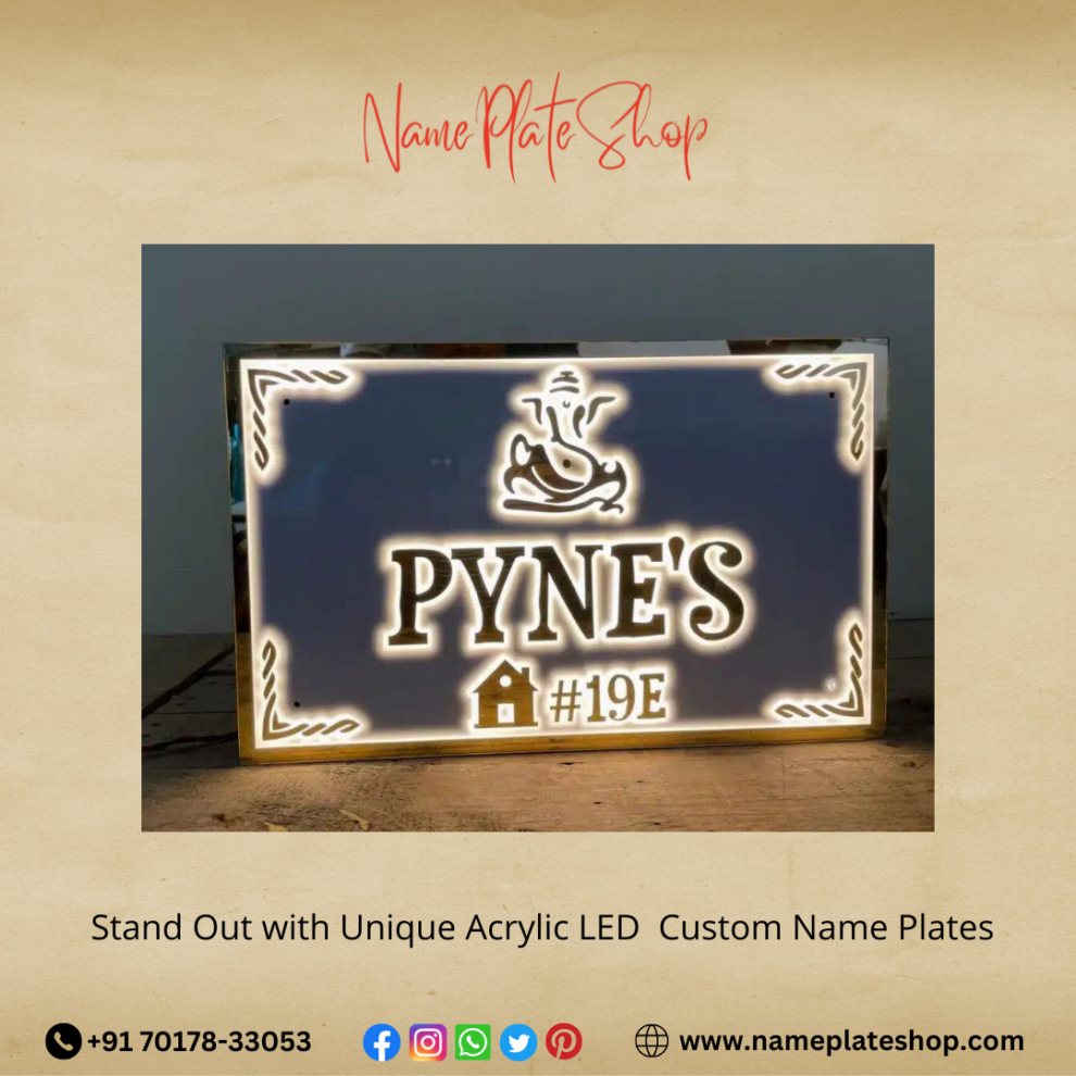 Unique Acrylic LED Custom Name Plates | Customized