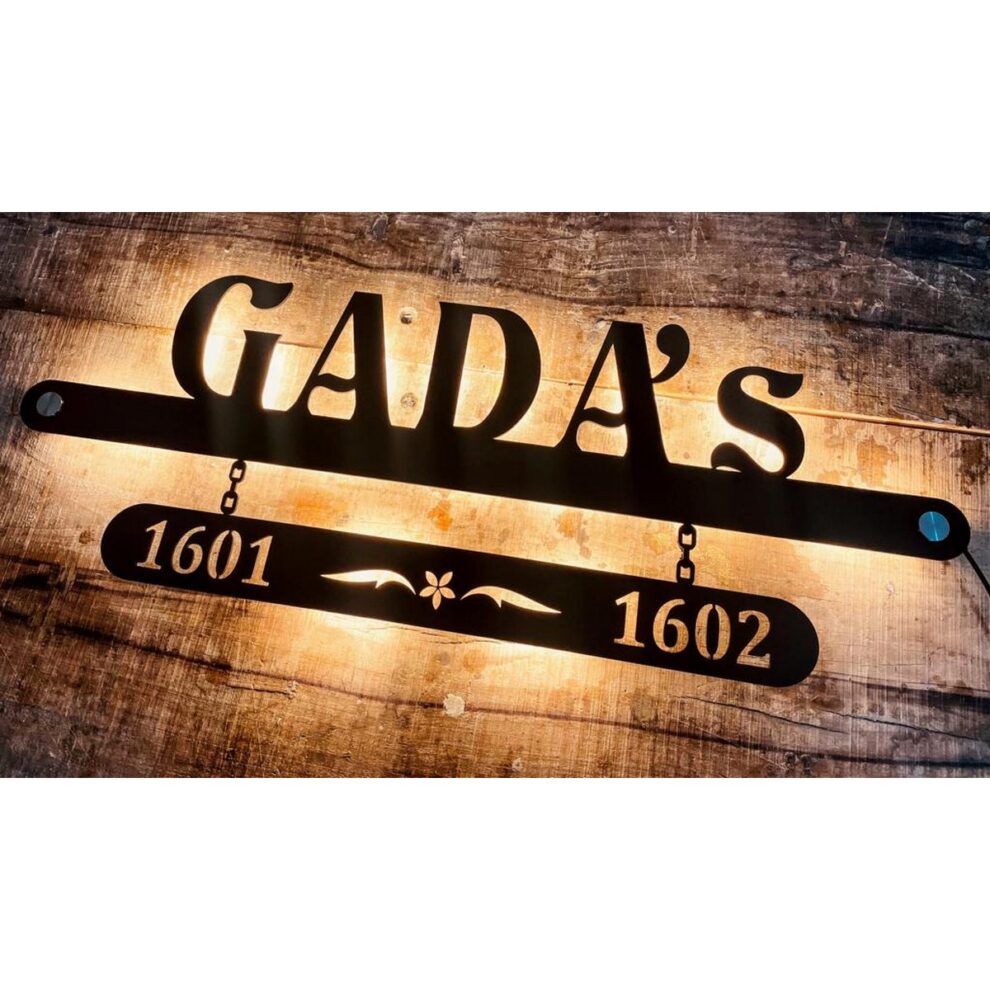 Metal Waterproof LED House Name Plate | Unique Designed