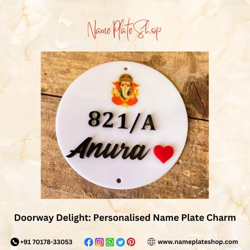 Personalized Name Plate For Home | Doorway Delight
