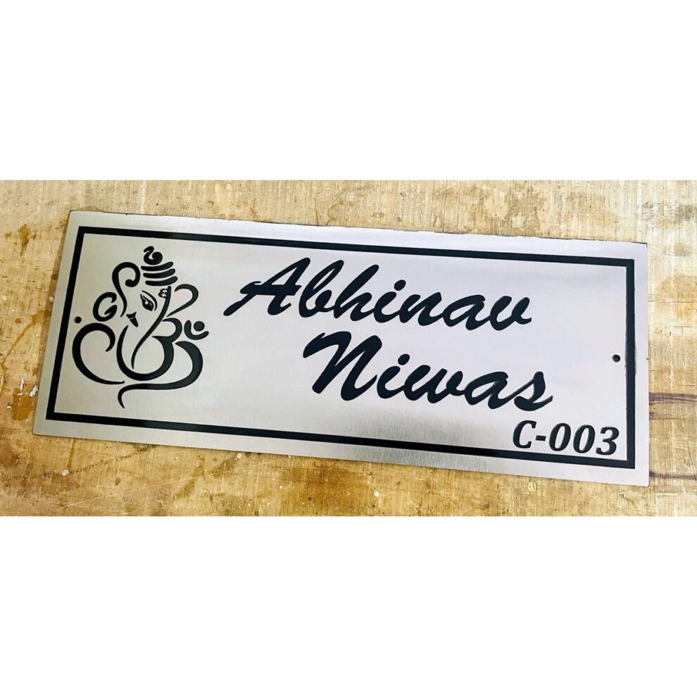 Metal House Name Plate 🔖 Stainless Steel 304 Engraved