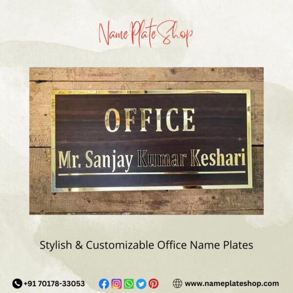 Office Nameplate: Grace Your Stunning Nameplate In Style