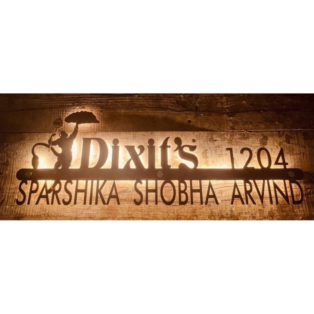 Metal LED Home Name Plate Illuminate Your Entryway