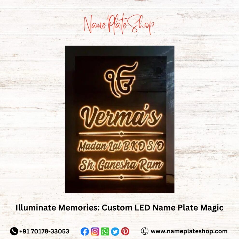 Unexplained Custom LED Name Plate | LED Name Plate