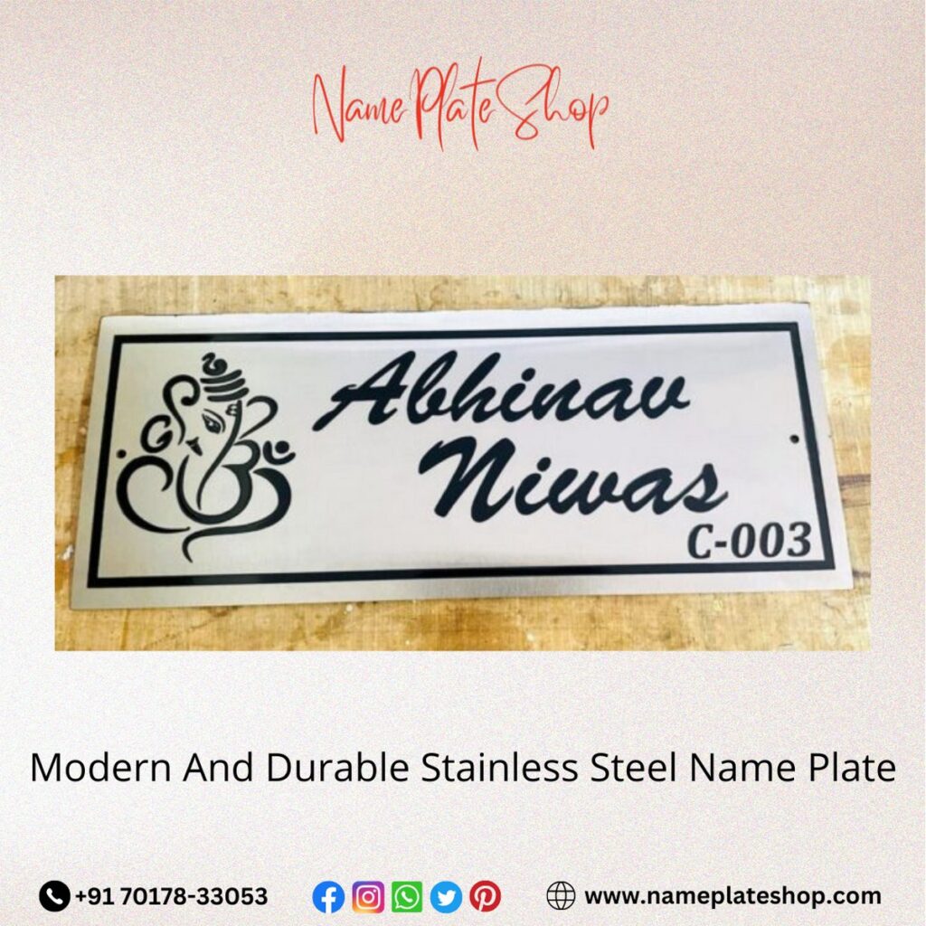 Durable Stainless Steel Nameplates Elevate Your Space