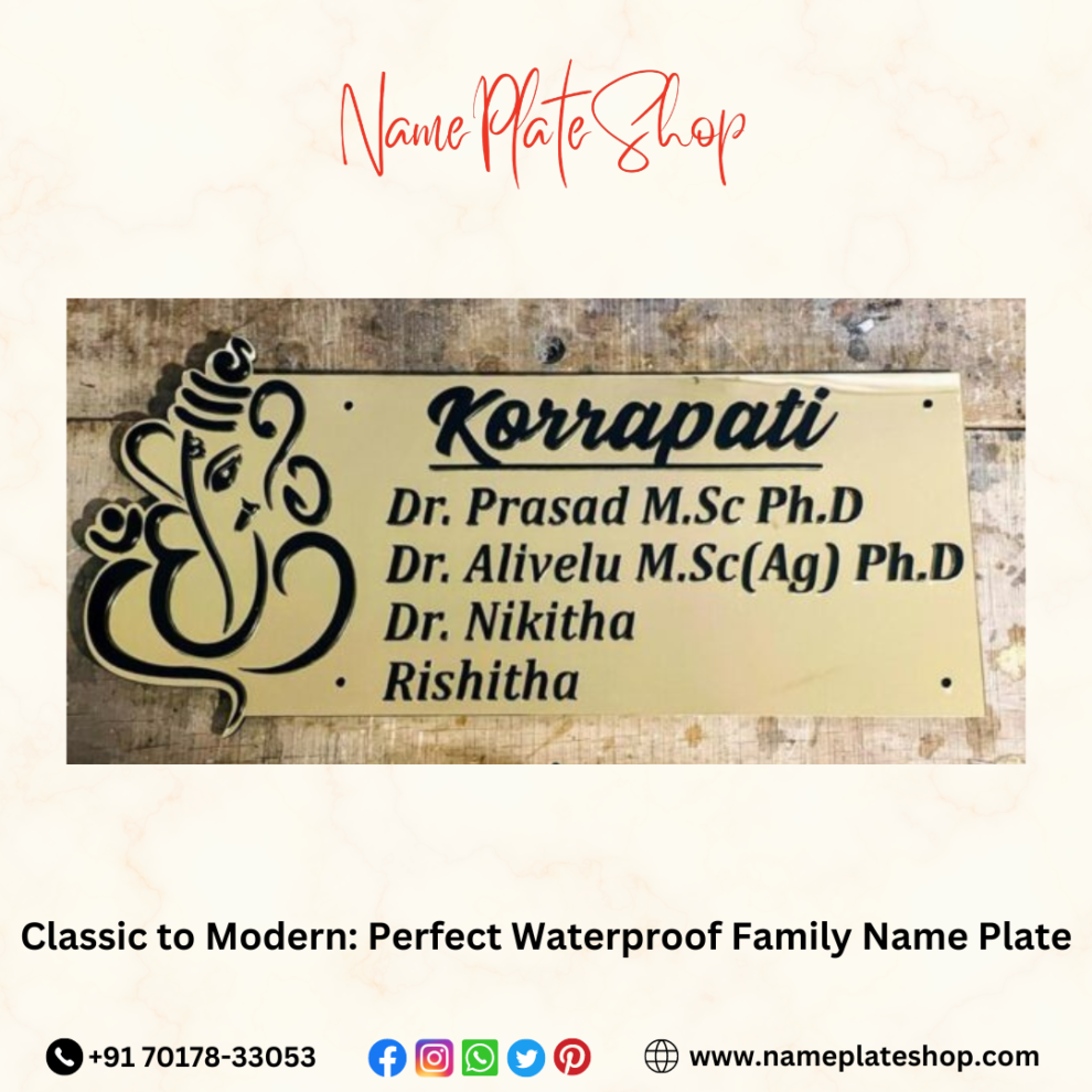 Waterproof Family Nameplate | Classic to Modern
