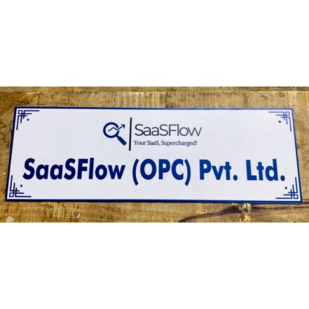 Acrylic Multicolor Name Plate | Golden Embossed Letter