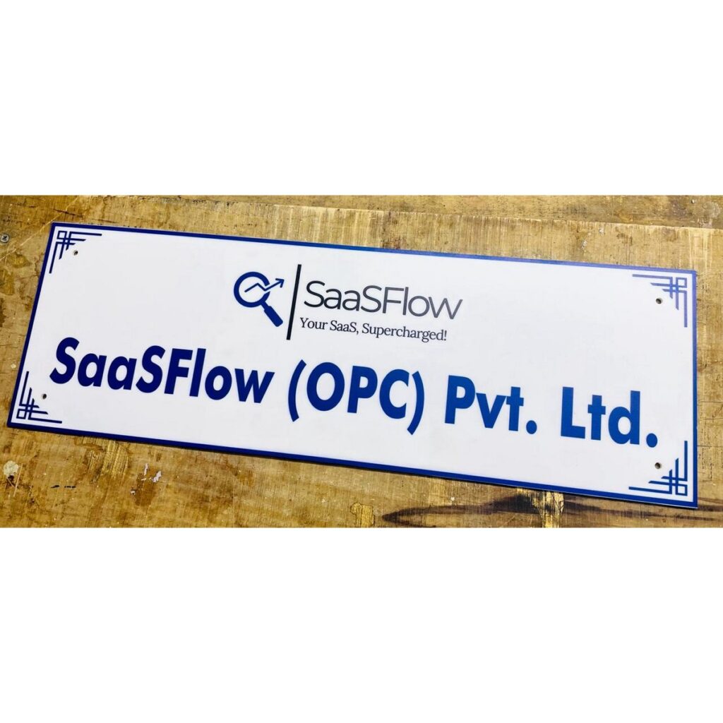 Company Acrylic Customizable Wall Name Plate | Weatherproof