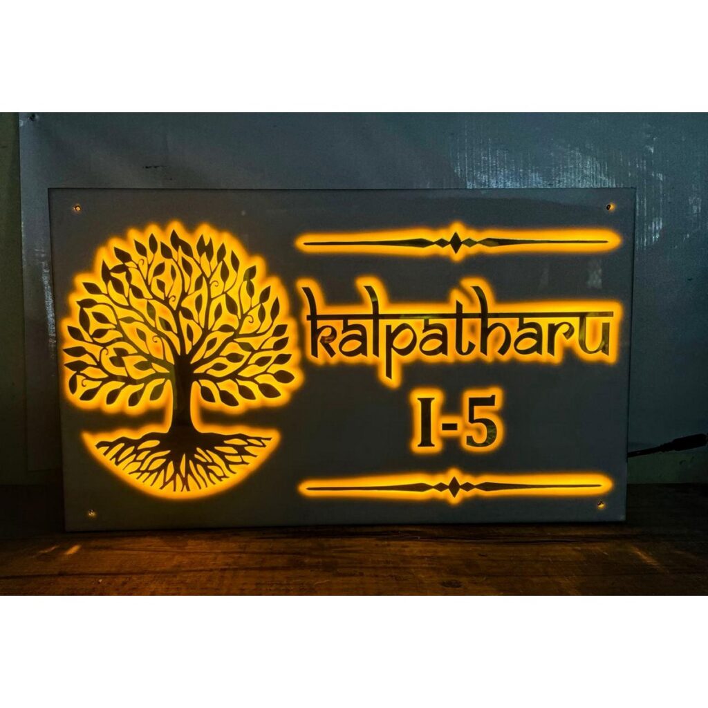 Acrylic LED Name Plate Illuminate Your Home Entrance