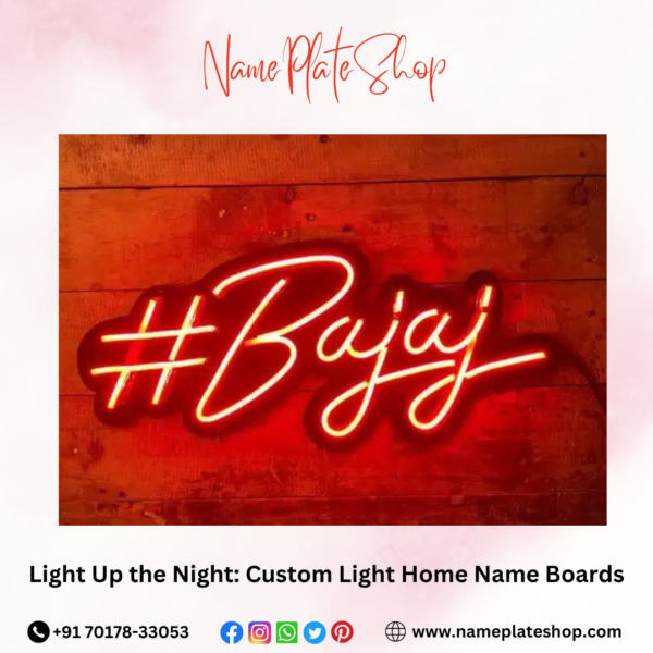 Light Name Boards - Illuminate Your Home with Latest Design