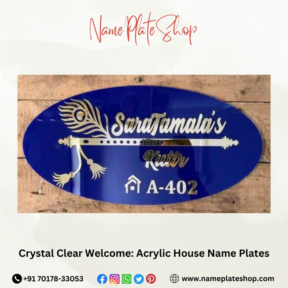 Beautiful Acrylic Door Name Plates | Welcome That Lasts
