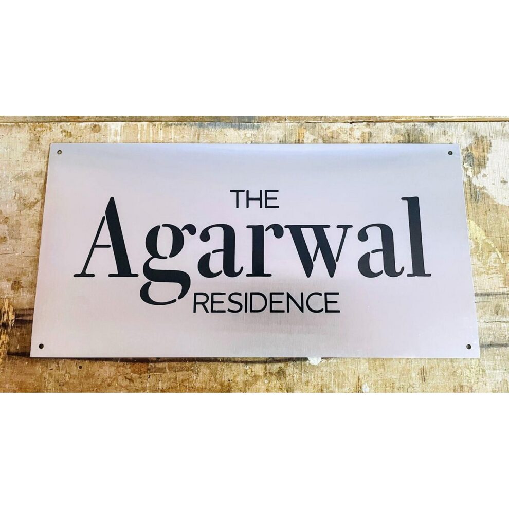 Home Wall Name Plate | Stainless Steel Engraved