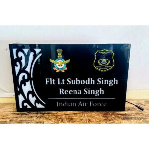 Acrylic Personalised Army LED Name Plate | Waterproof