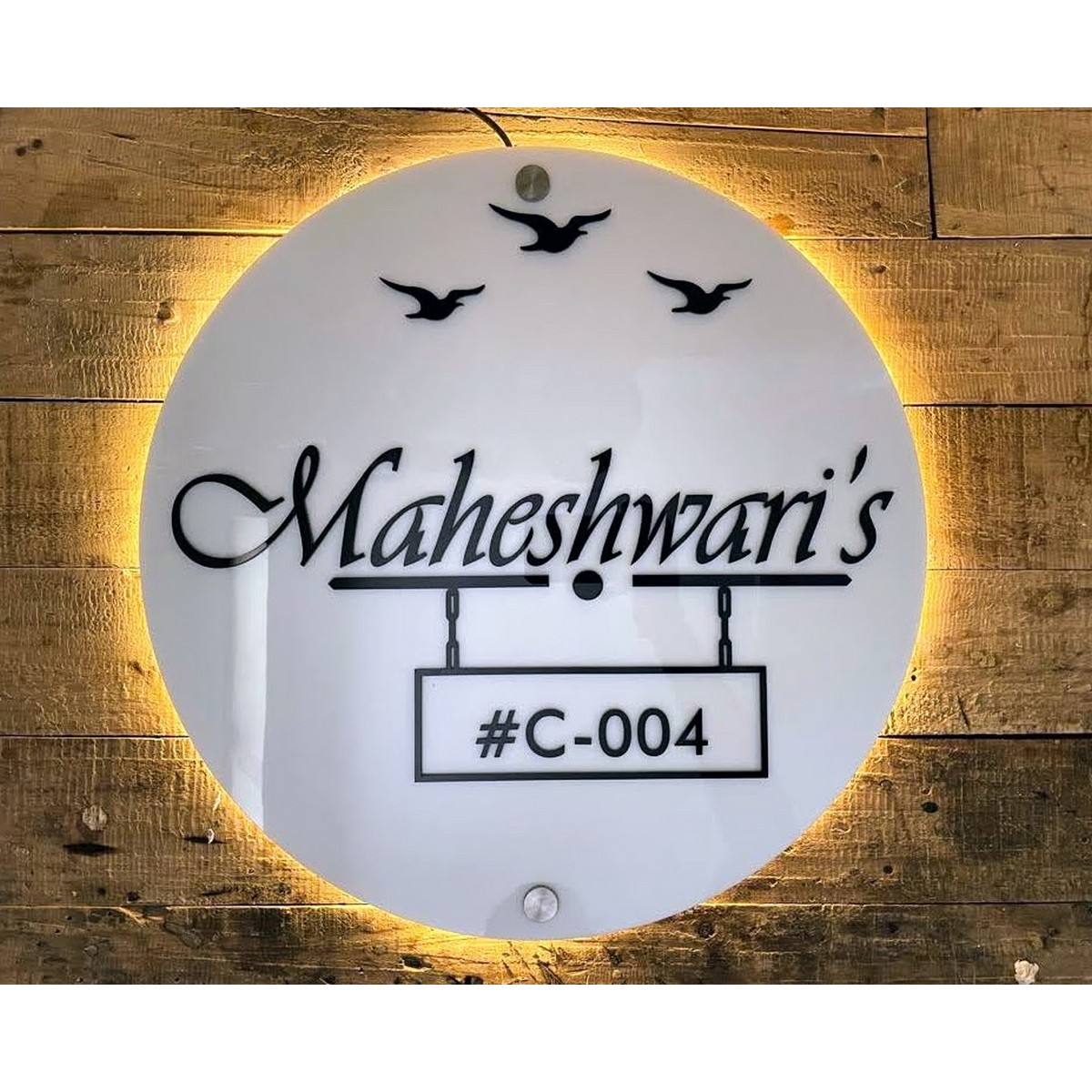 New Design Acrylic Nameplate with Light | Welcome in Style
