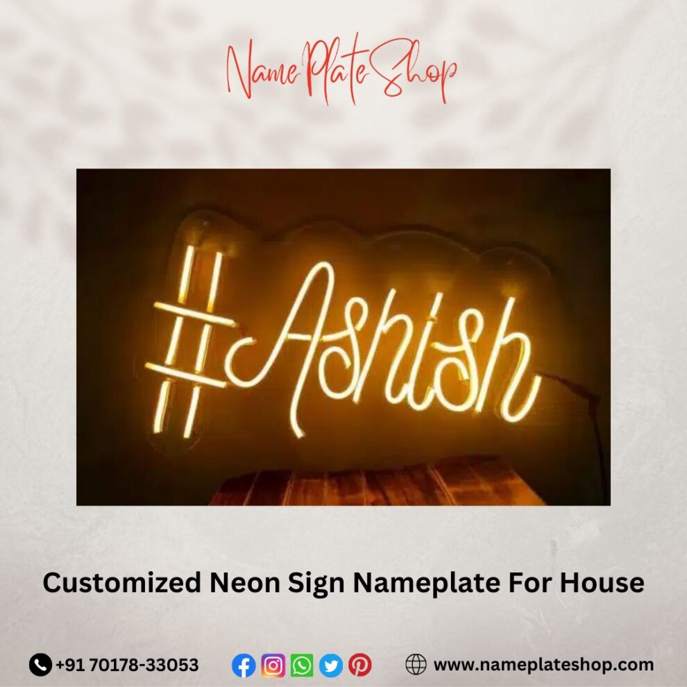 Neon Sign Nameplate for Your House | Light Up Your Space