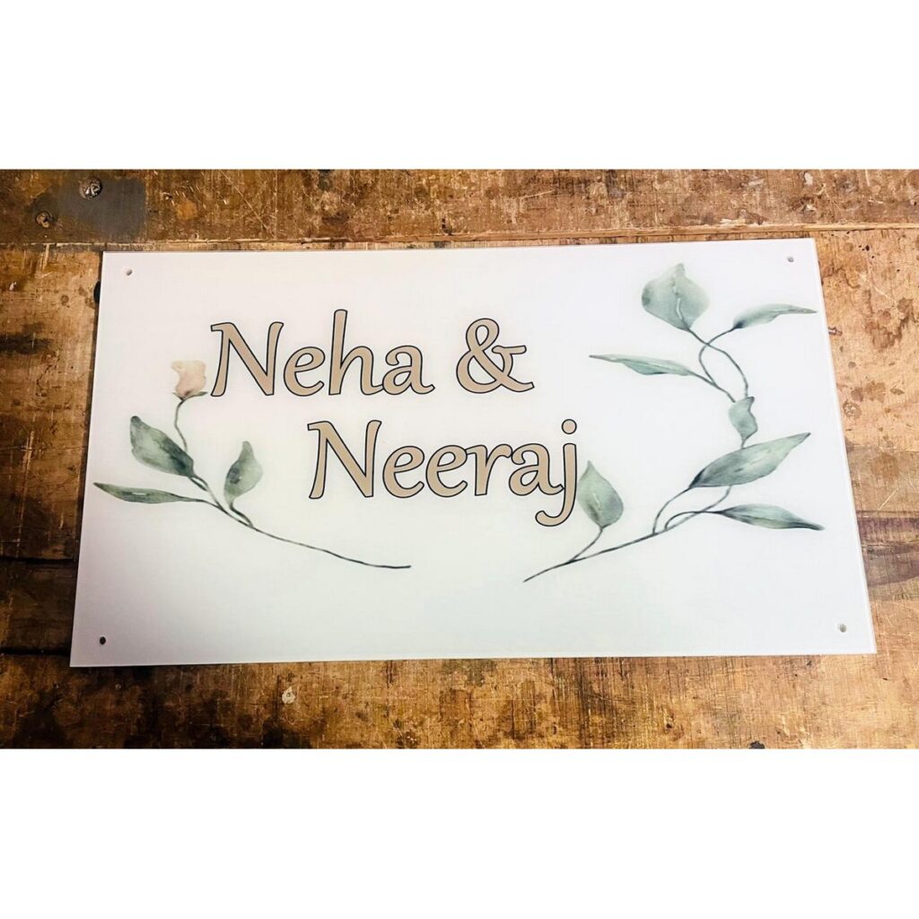 Customized House Name Plate – Metal and Acrylic