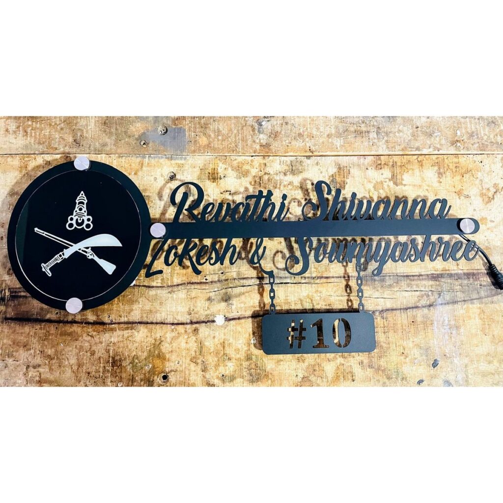 New Design Laser Cut Metal LED Home Name Plate – Nameplate Shop