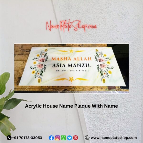 Acrylic House Name Plaque – Add a Personalized Touch
