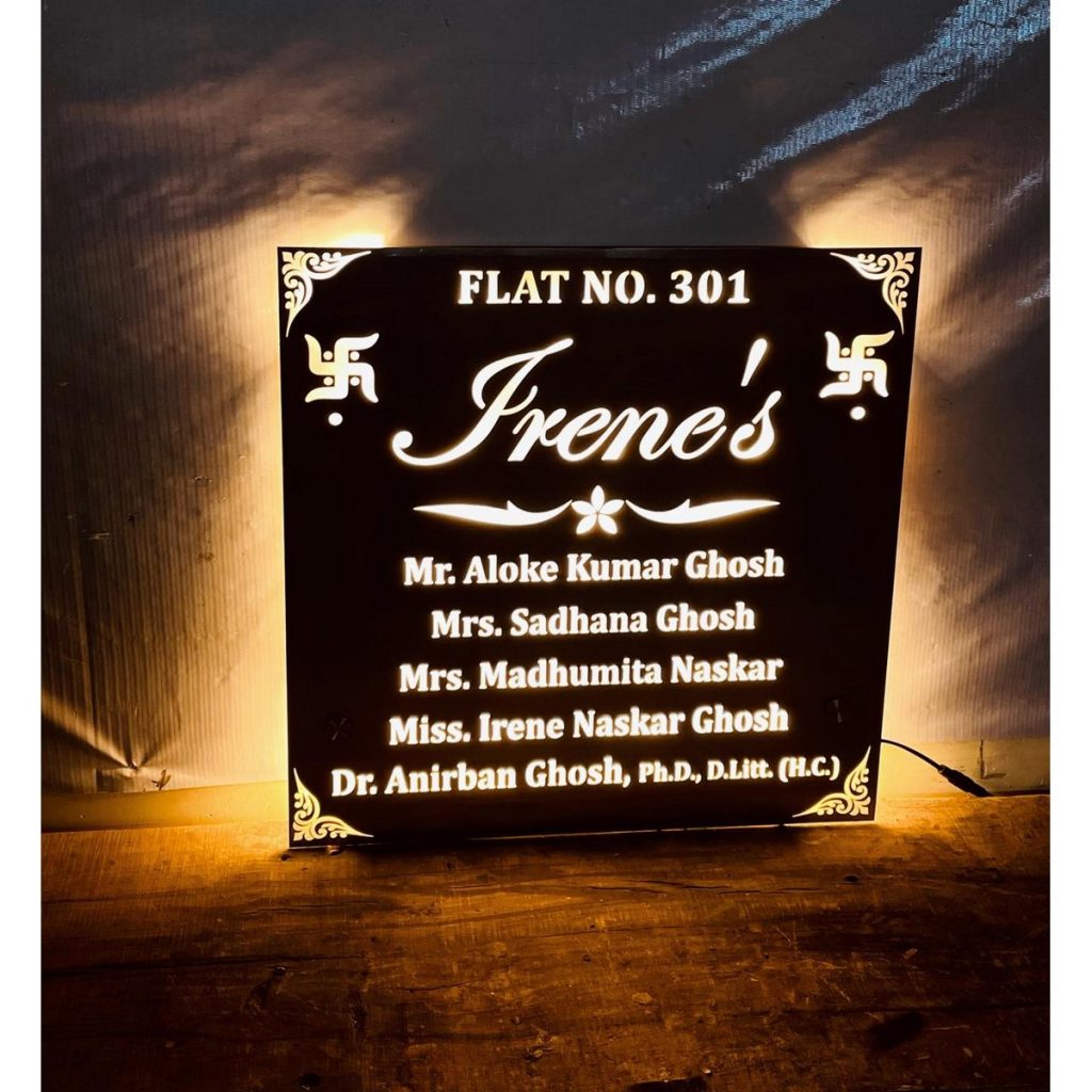 Stainless Steel LED Name Plate | Elegant Designed