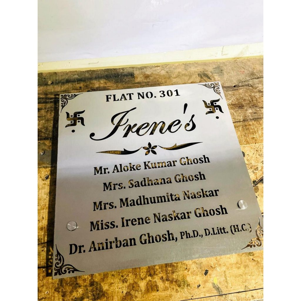 Stainless Steel LED Name Plate | Elegant Designed