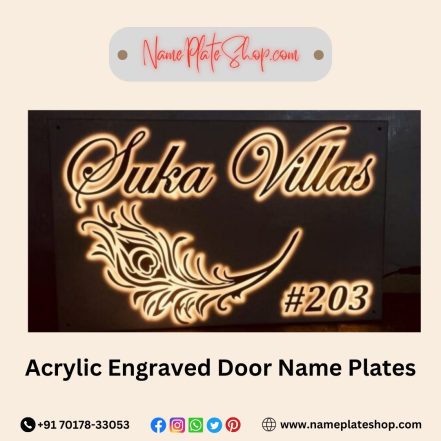 Acrylic Engraved Door Name Plates | Elevate Your Entrance