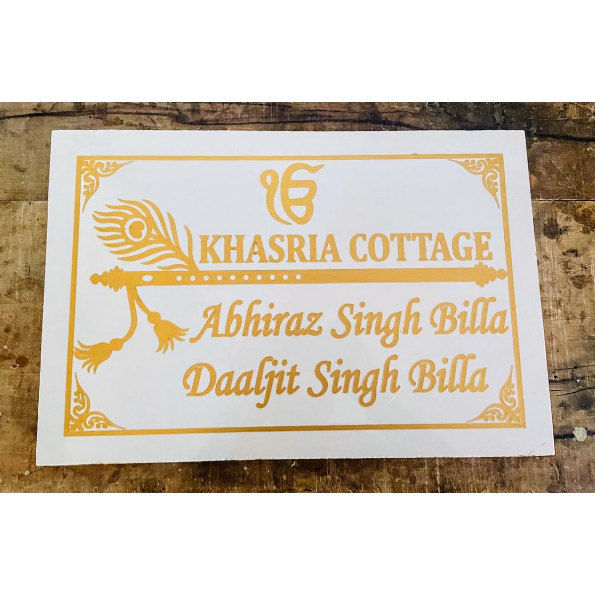 Laser Cut Acrylic Nameplate | Elevate Your Home Entrance