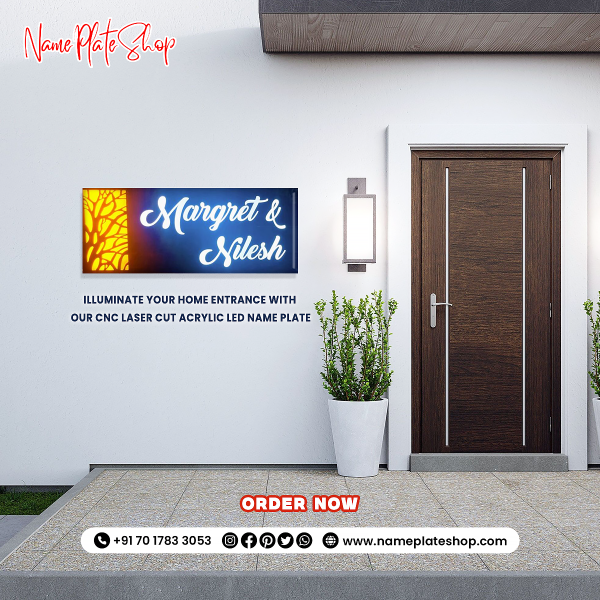 Acrylic LED Name Plate | Illuminate Your Home