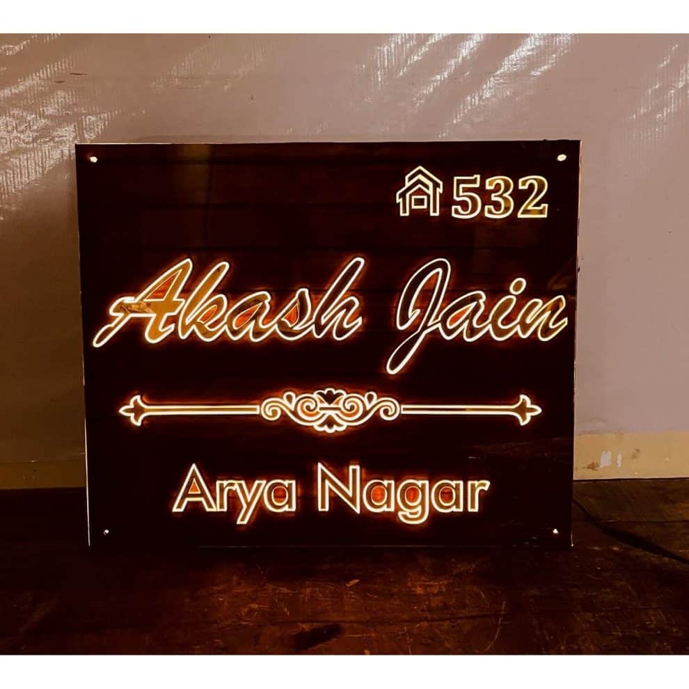 Designer Acrylic Name Plate - Customizable Online