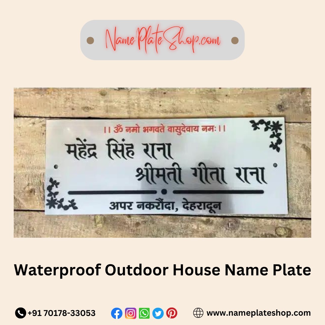 Acrylic UV Printed Name Plates | Transform Your Entrance