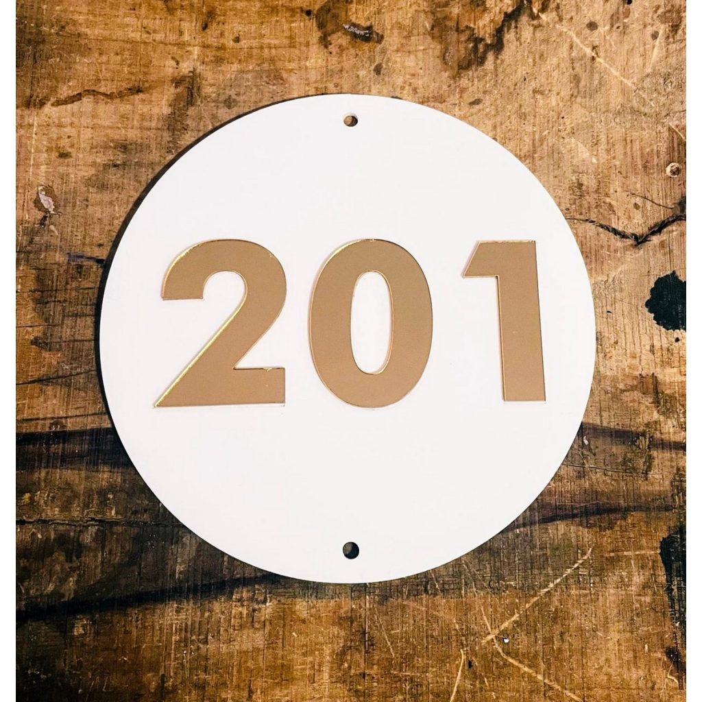 Acrylic Room Door Number Plate | 3D Embossed Letter