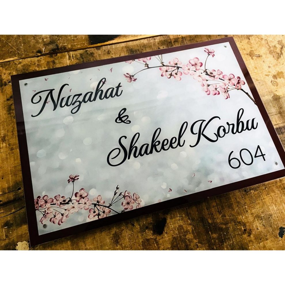 Rose Gold Acrylic LED Name Plate - Customisable