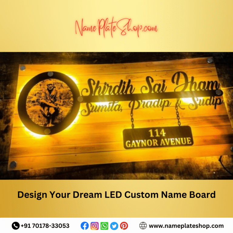 Light Up Your Space with a Custom LED Name Board from Nameplateshop ...