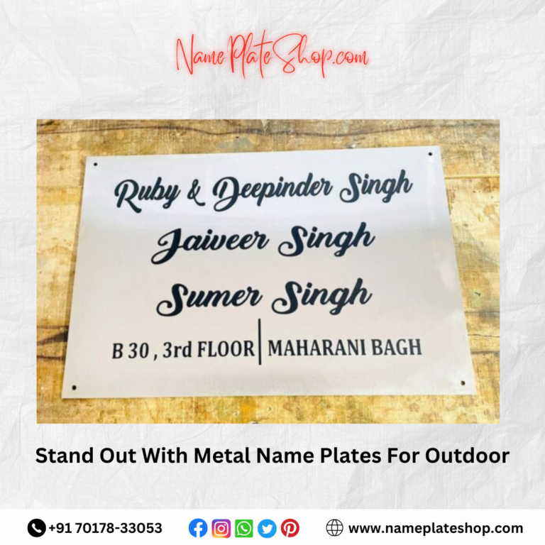 Premium Metal Name Plates | Make Your Entrance Stand Out