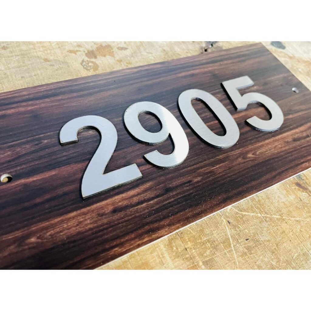 Wooden Texture Acrylic Plate | Embossed Letters Designed