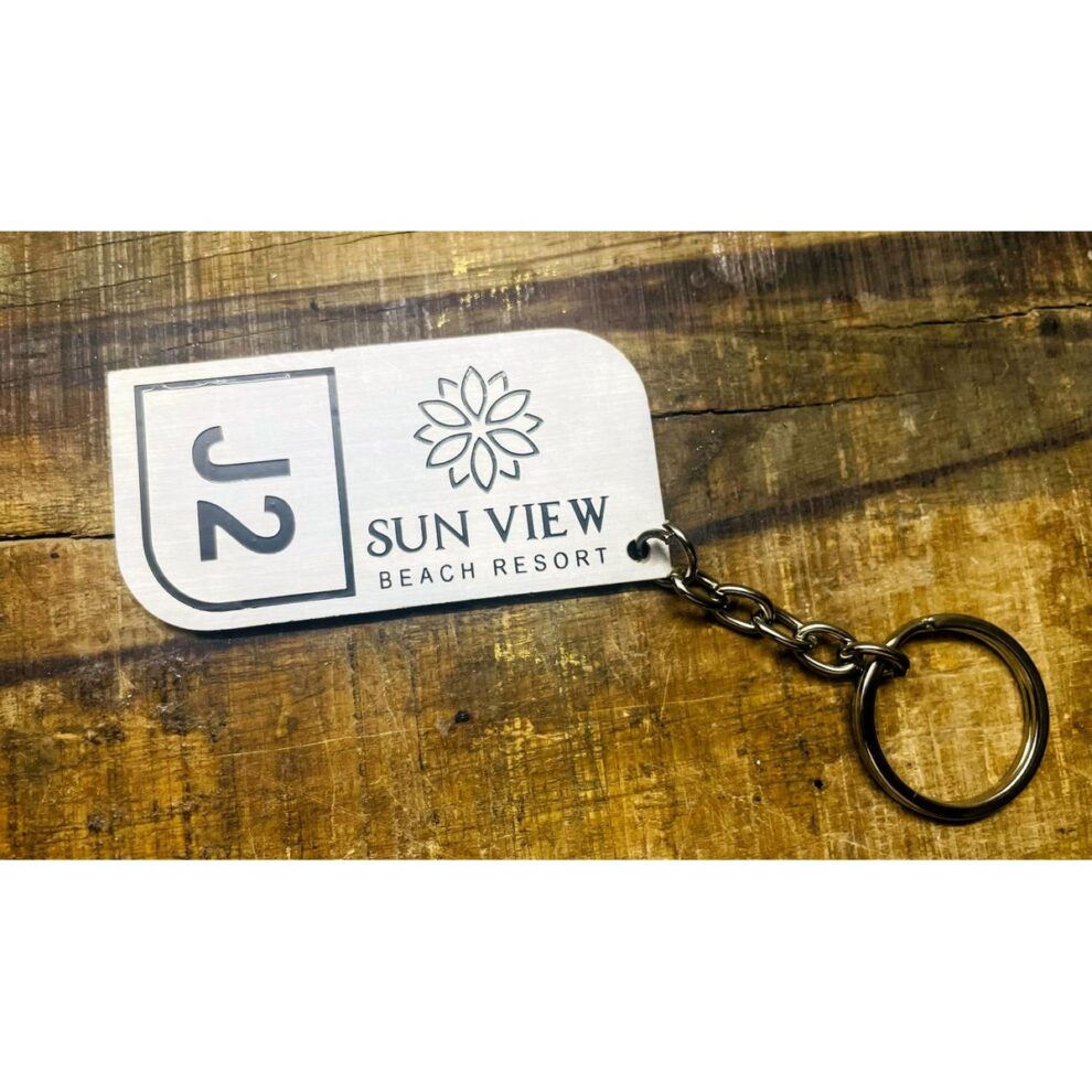 Stainless Steel Laser Engraved Key Chain | Front Back