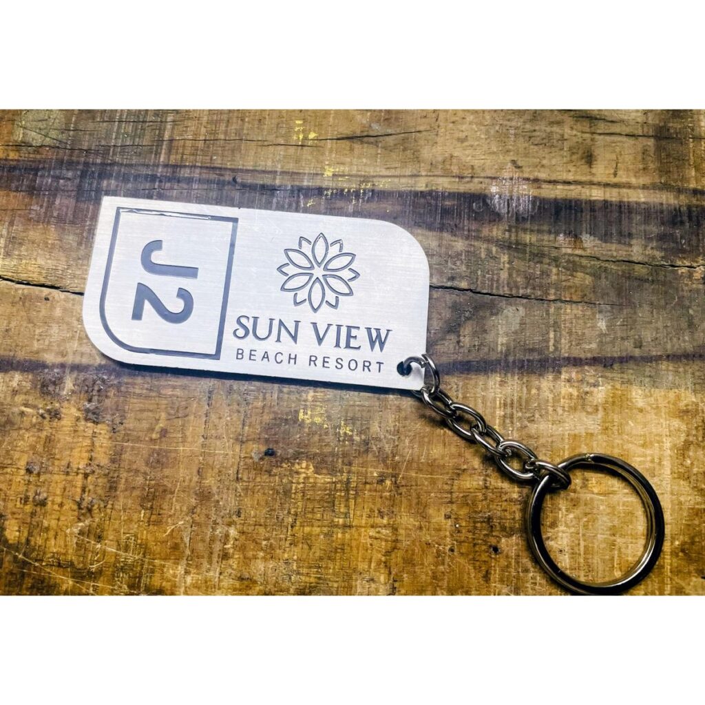 Stainless Steel Laser Engraved Key Chain | Front Back