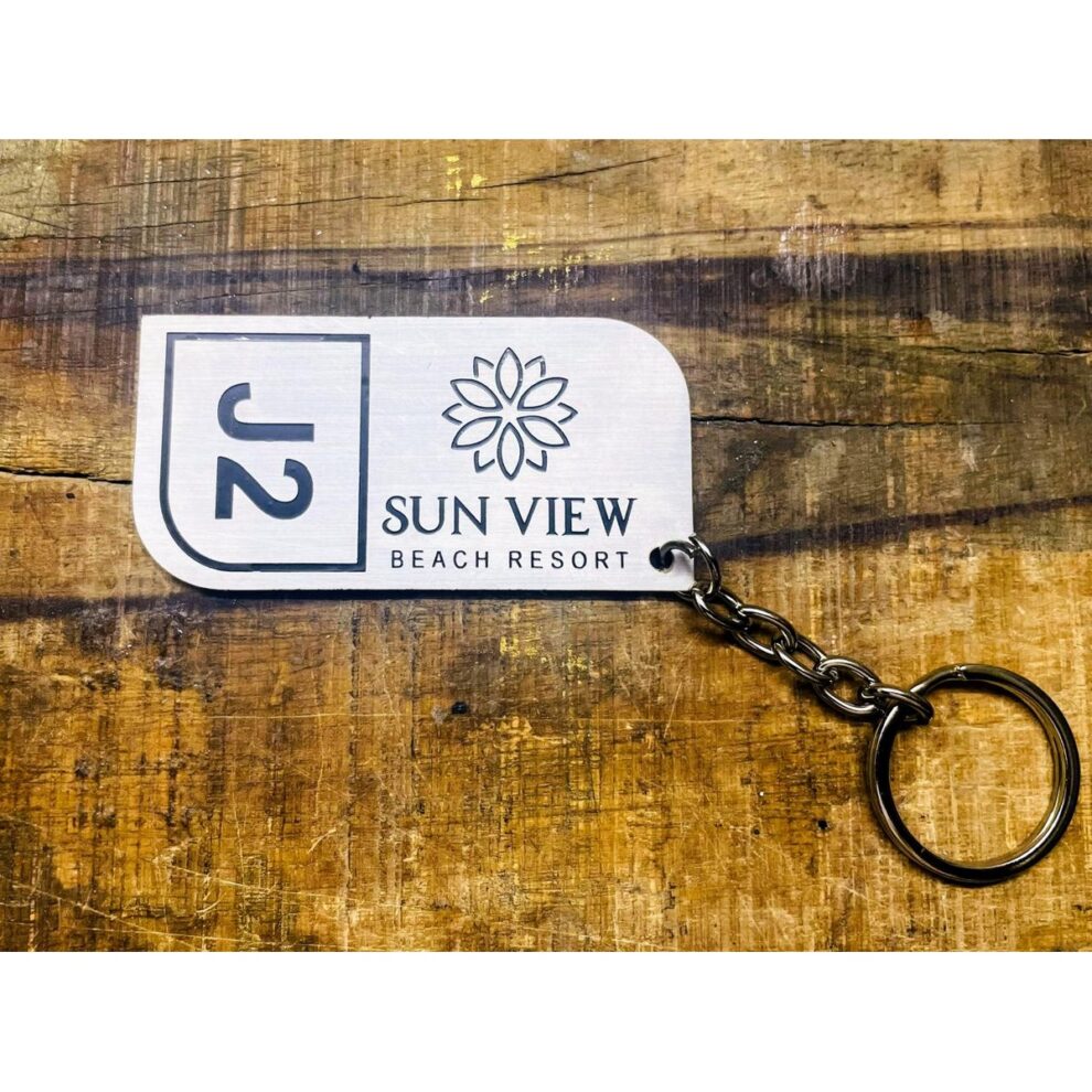 Stainless Steel Laser Engraved Key Chain | Front Back