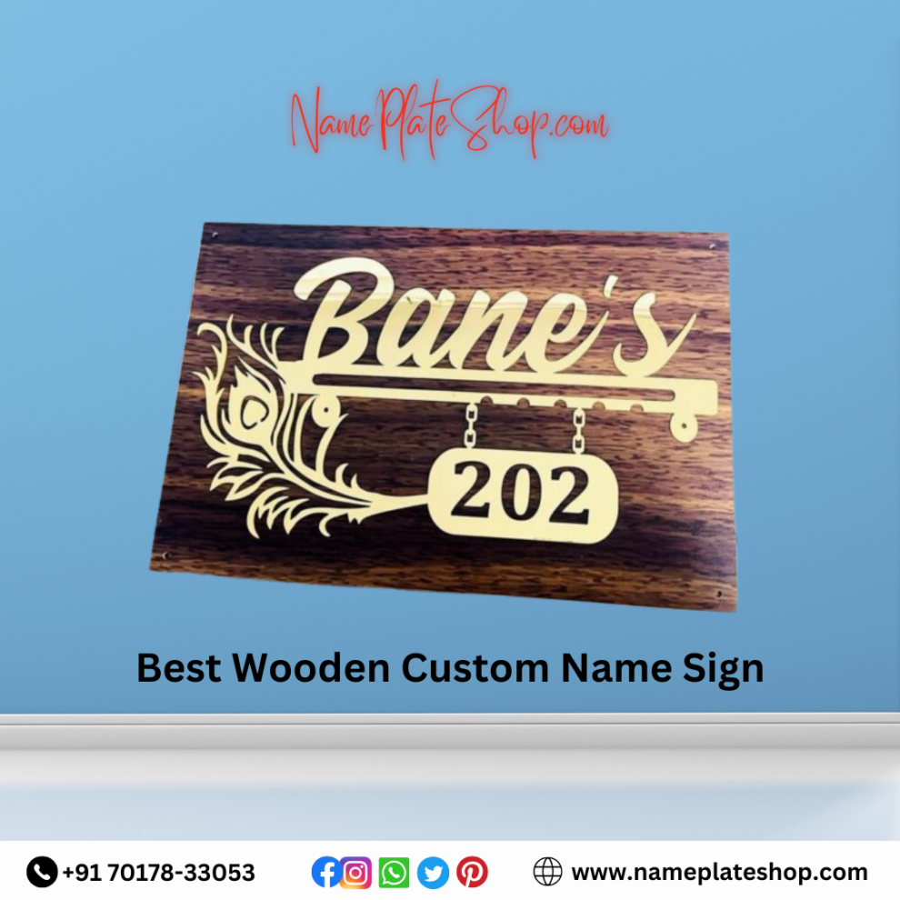 Elegant Wooden Custom Name Sign | Transform Your Space with an