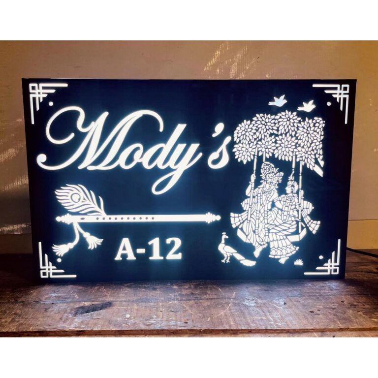 Acrylic LED Name Plate | Enhance Your Home’s Entrance