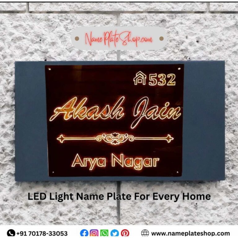 LED Light Nameplate Brighten Your Home with Style 💡