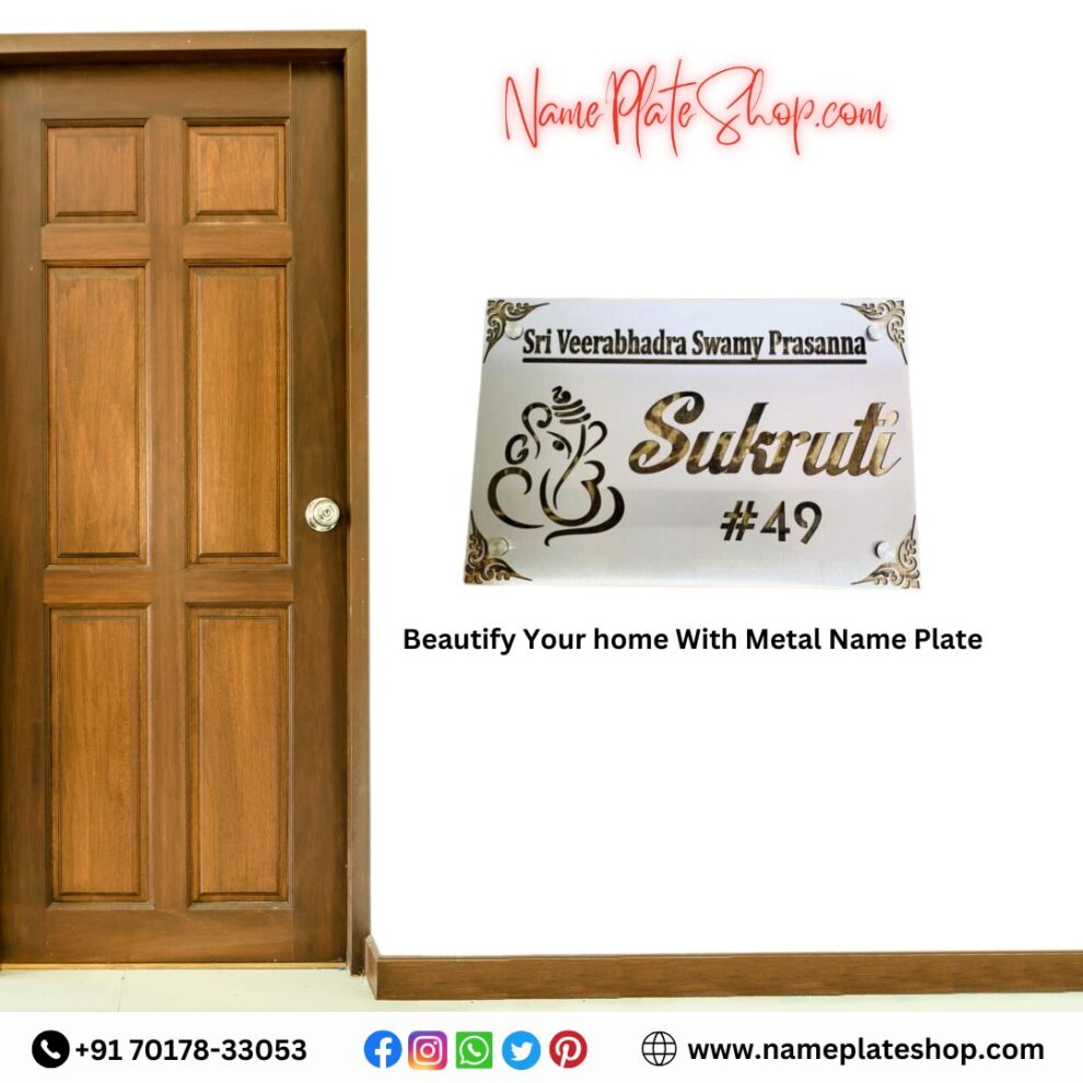 Beautiful Metal Nameplate with Divine Elegance 🌟