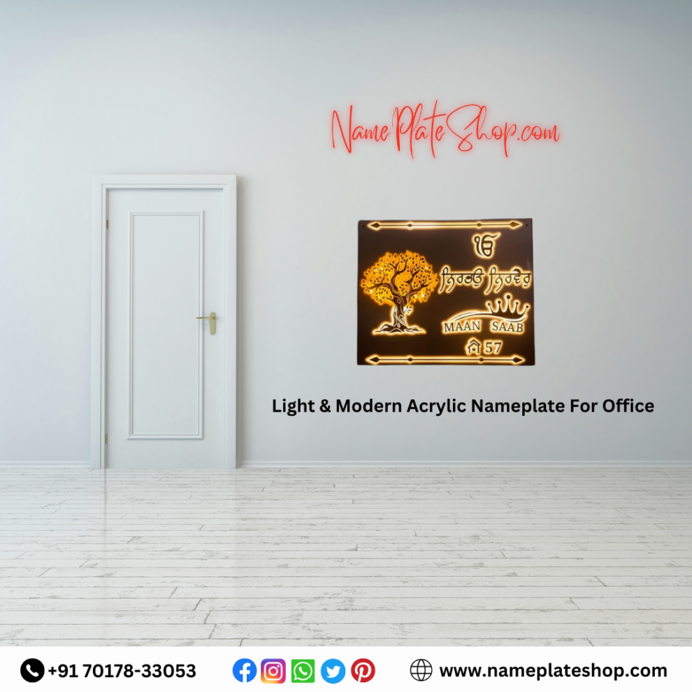 Modern Acrylic Nameplates | Illuminate Your Office Space