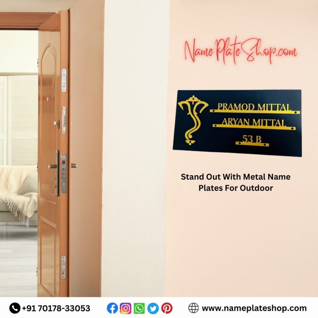 Stylish Metal Name Plates | Enhance Your Entrance