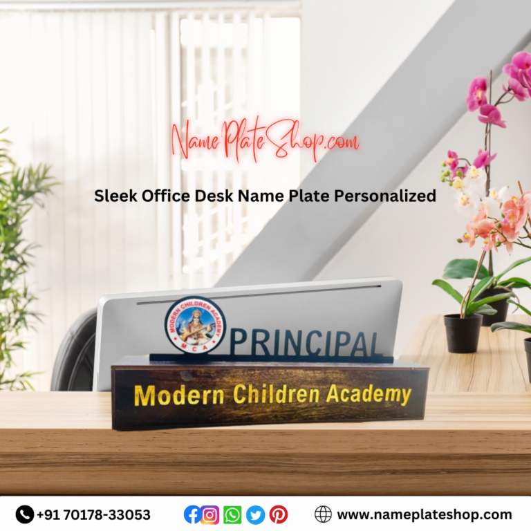 Custom Office Desk Name Plate from Nameplateshop