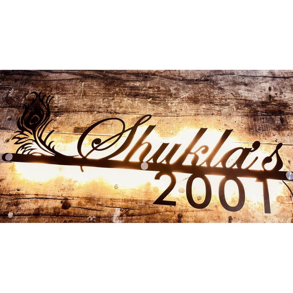 Radha Krishna Design Acrylic Name Plate 🏡 Customized