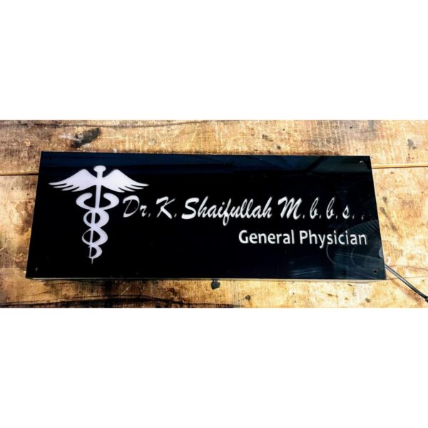 Acrylic Name Plate - Doctor LED Wall Sign
